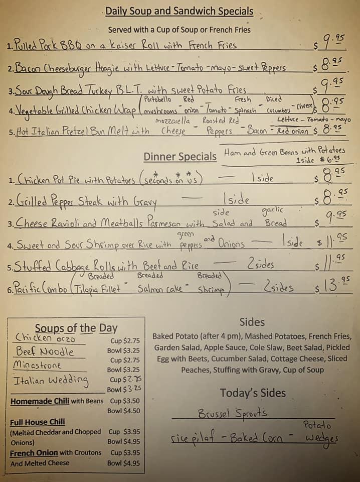 Menu at Summit Family Restaurant, Camp Hill