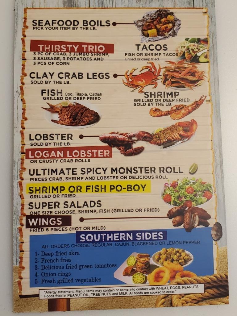 Menu at Deep Blue Seafood Truck restaurant, Portage