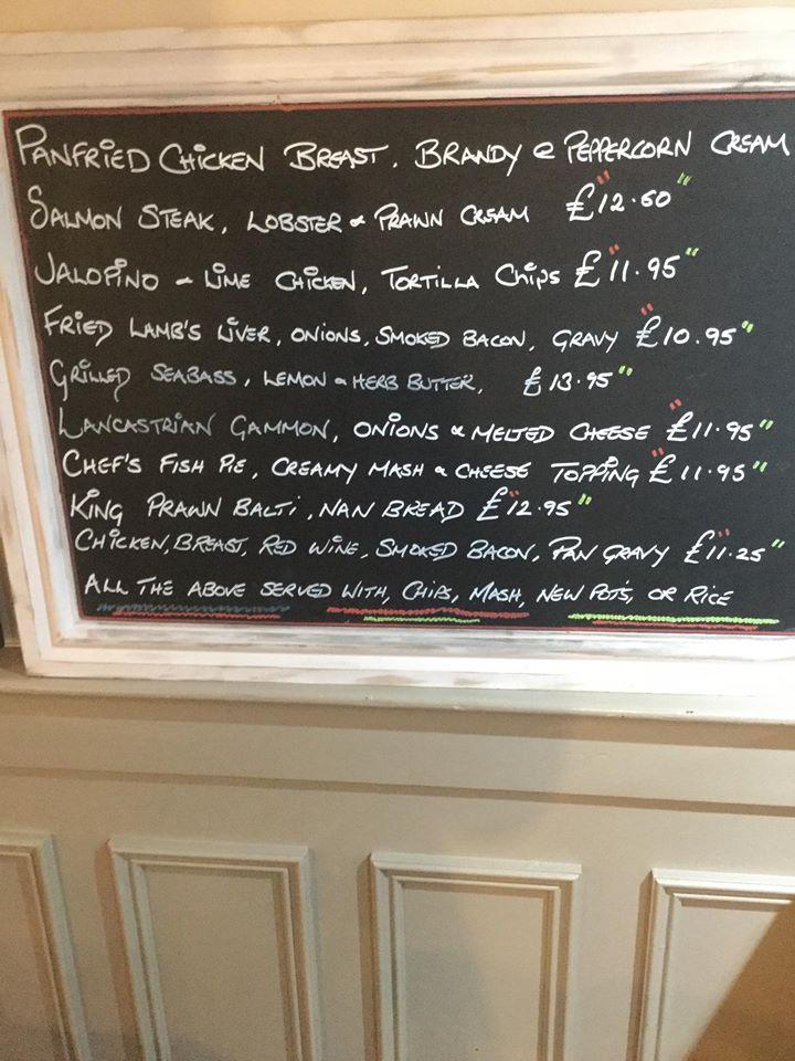 Menu at Dog & Partridge Inn pub & bar, Whitehaven, Sanwith