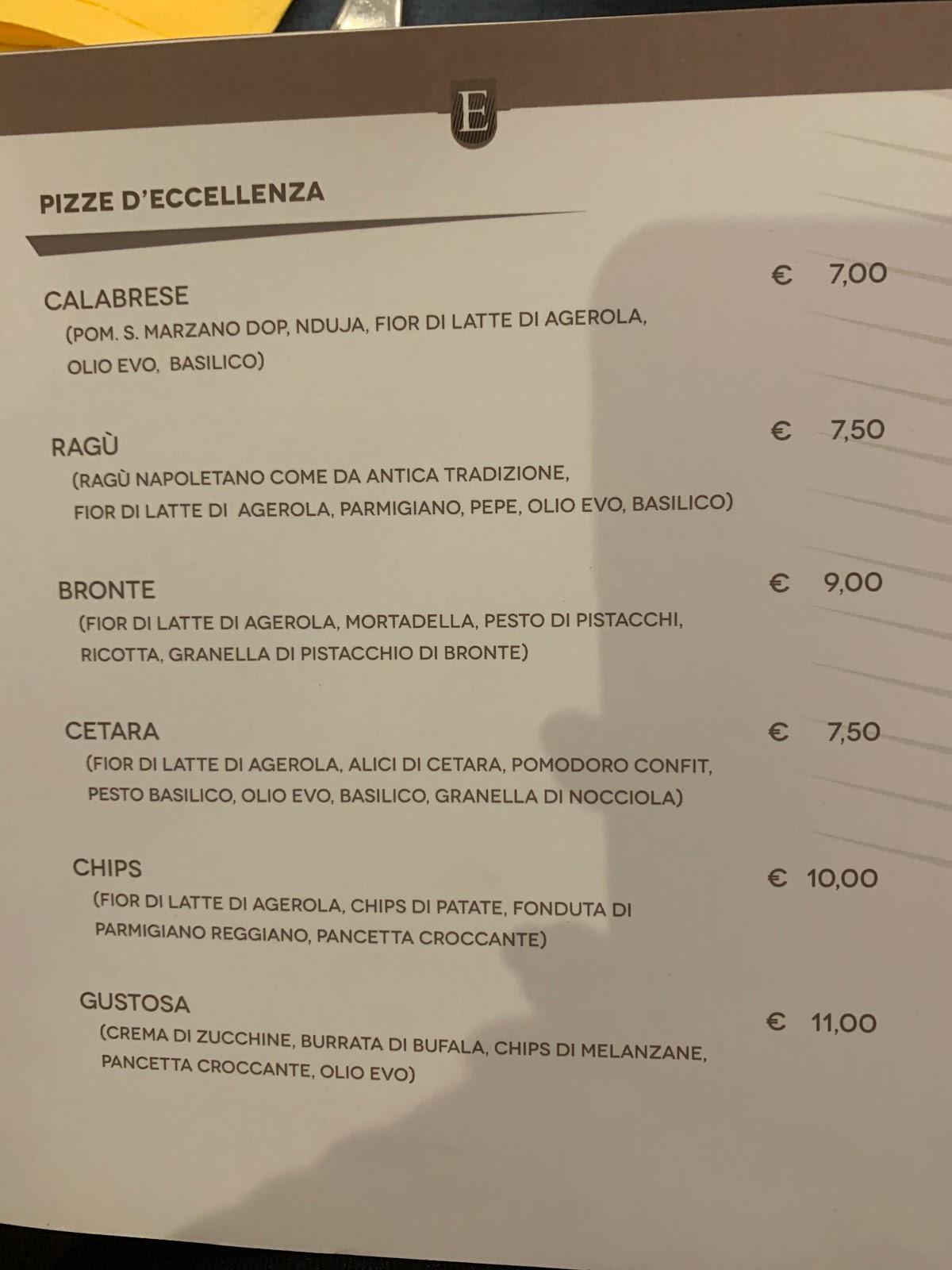 Menu da Donna Elisa Ristorante E Pizzeria, Aversa