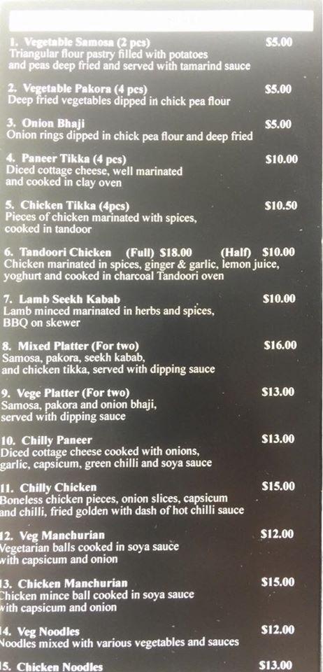 Menu at Welcome Indian Takeaway restaurant, Hamilton