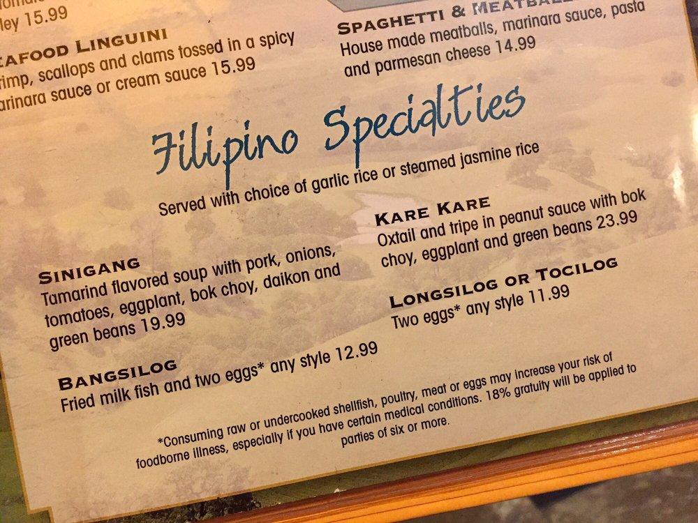 Menu at Canyon Cafe, Brooks, CA-16