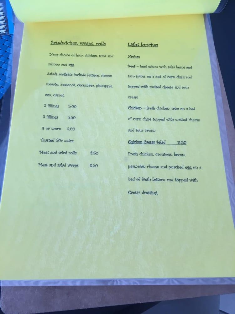 Menu at B.L.D Tuckerbox cafe, Miriam Vale, 7/27 Blomfield St