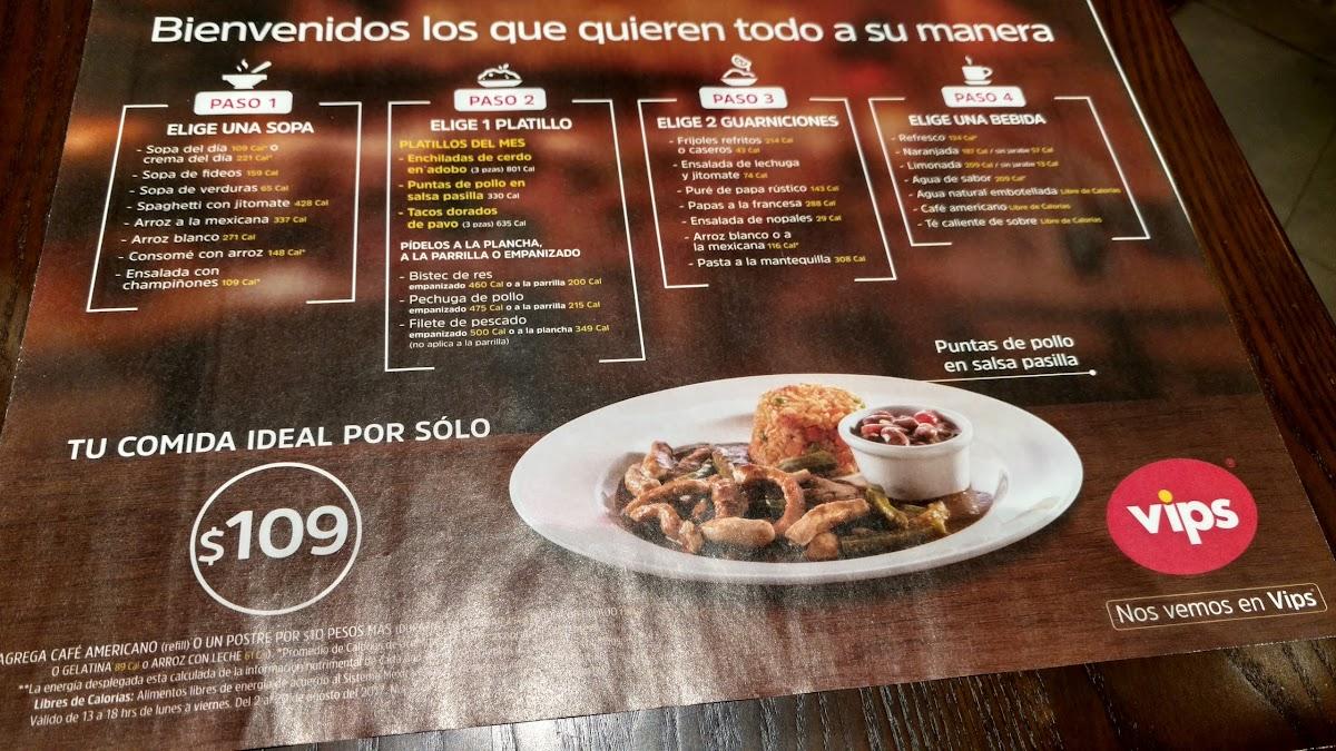 Carta del restaurante Vips Portal San Ángel, Ciudad López Mateos, Av ...