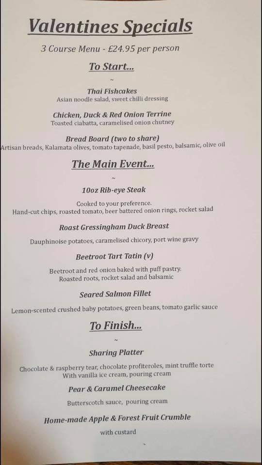 Carta del pub y bar shoulder of mutton, Sheffield, 19 Top road Worrall