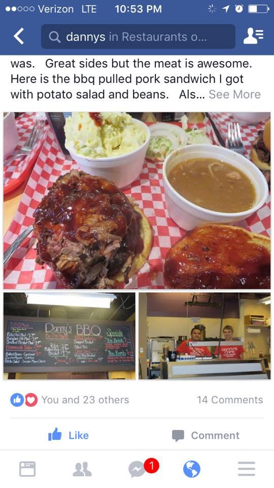 Menu at Danny's BBQ & Catering, Silverdale