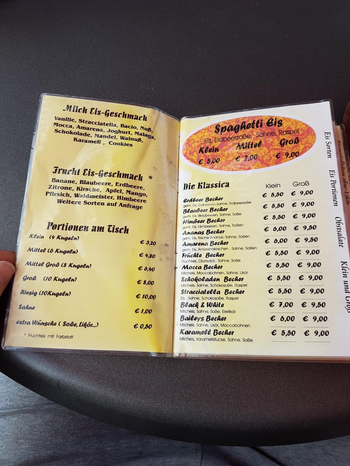 Carta de Eis Café De Bona, Olfen