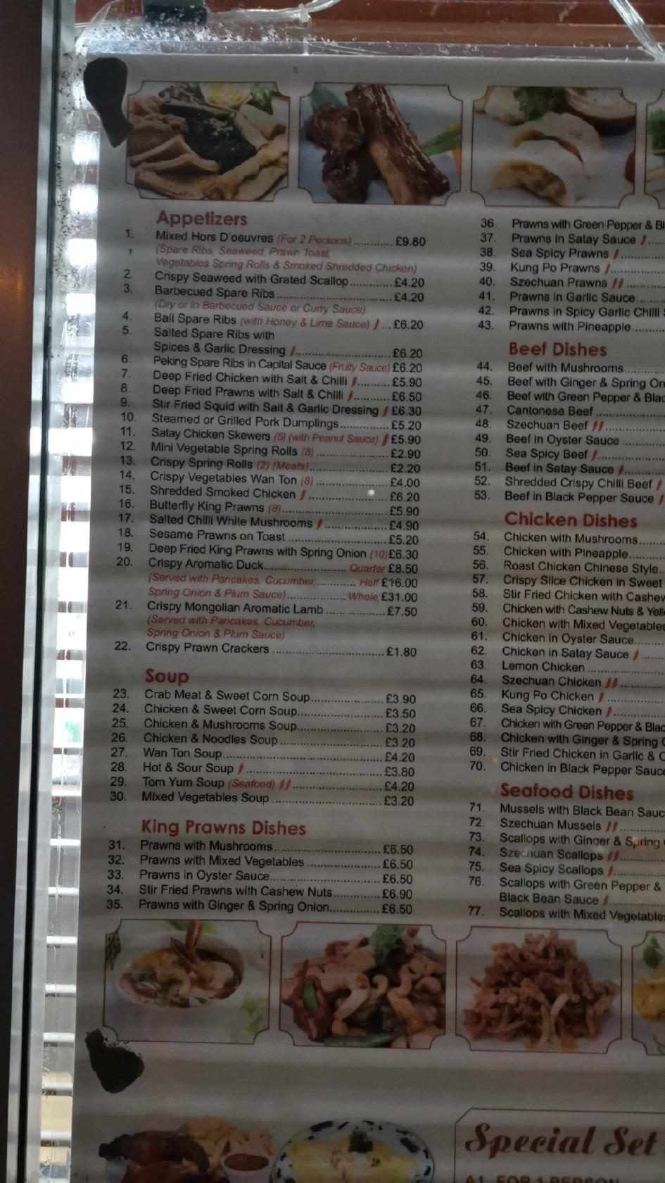 Menu at Wing Tai Chinese Restaurant & Takeaway, Camberley