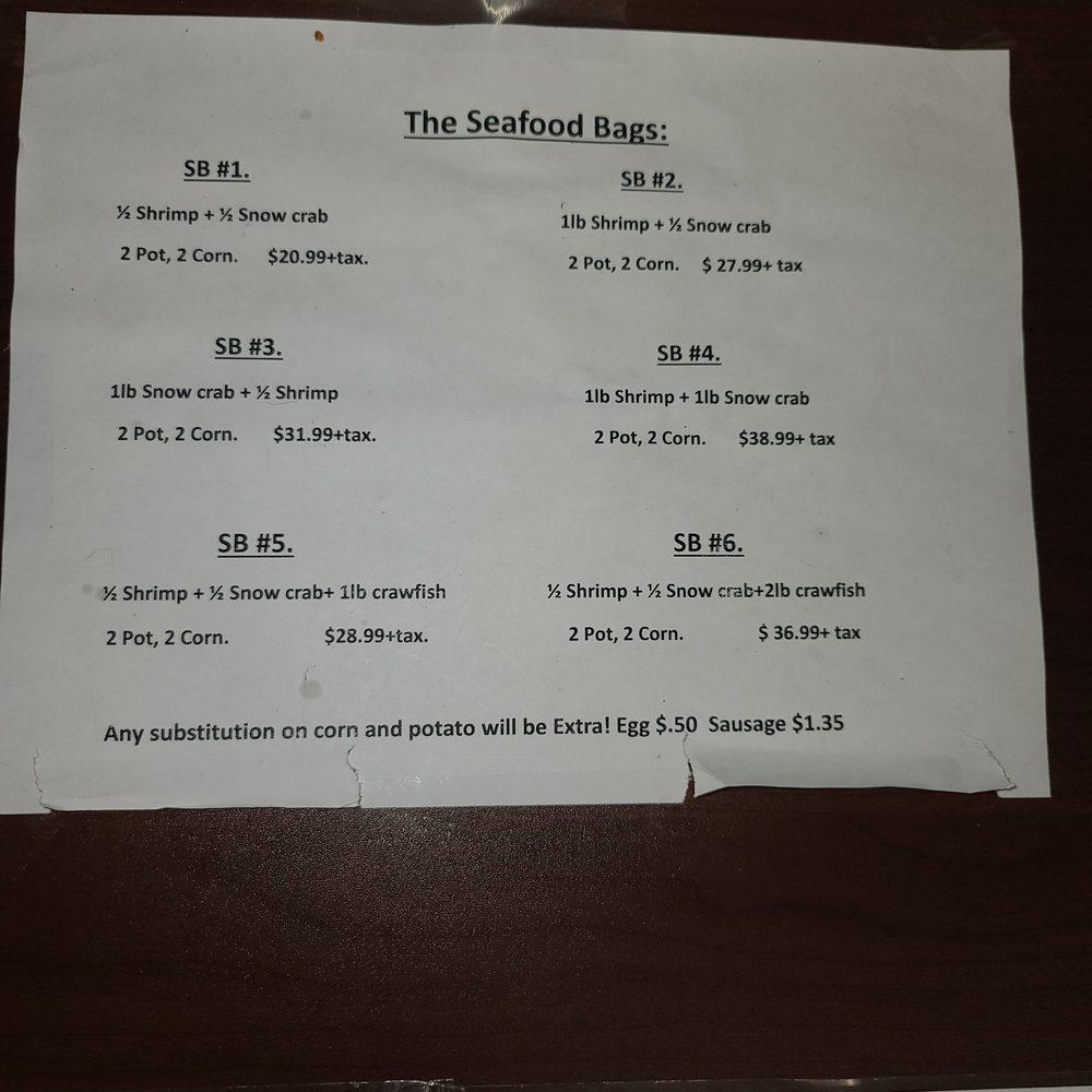 Menu at Danny's Crawfish & Seafood restaurant, Missouri City