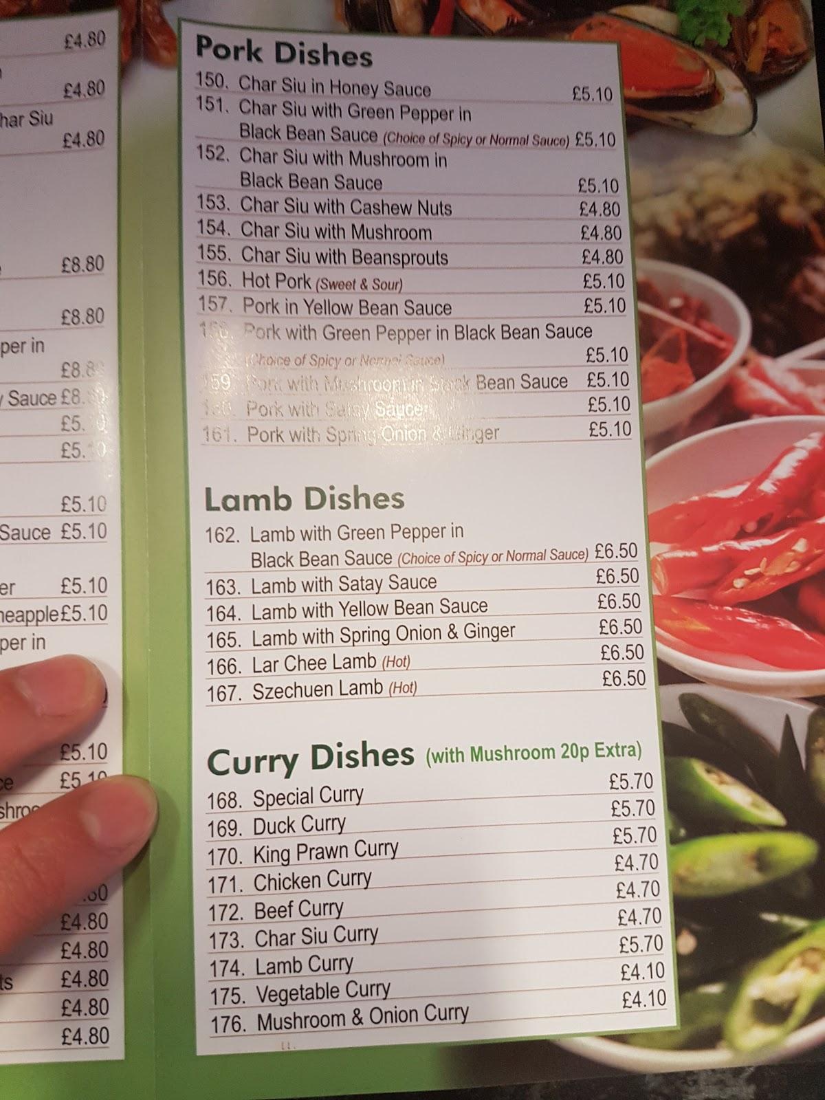 Menu at Fei Wong galashiels fast food, Galashiels