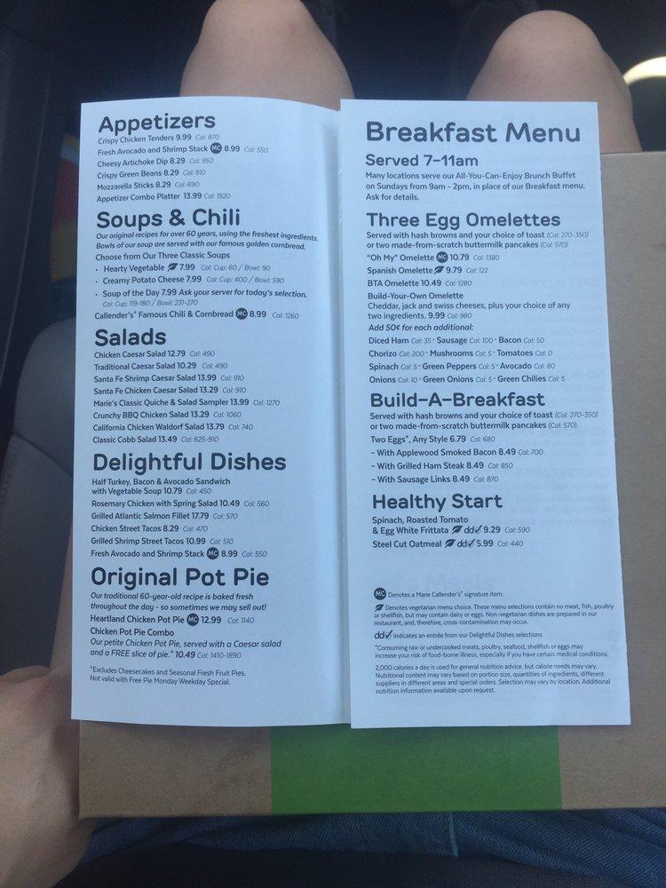 Menu at Marie Callender's Restaurant & Bakery, Modesto, Coffee Rd
