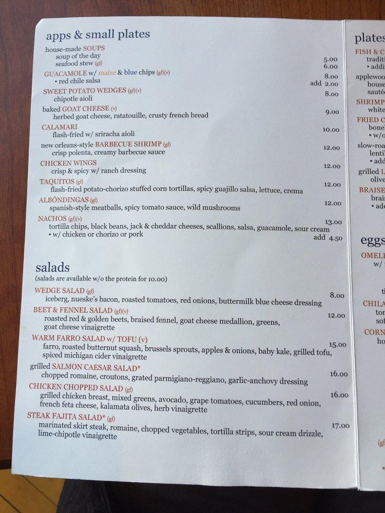 Menu at Red Hawk Bar & Grill, Ann Arbor