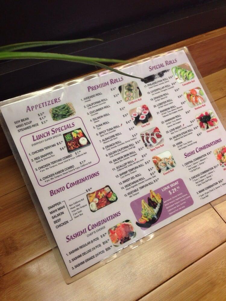 Menu at Sushi & Teri restaurant, Los Angeles, 116 Japanese Village ...