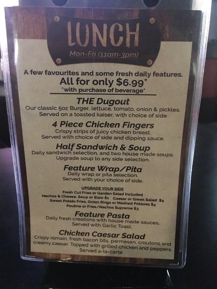 Menu at The Dugout Sports Lounge pub & bar, Windsor