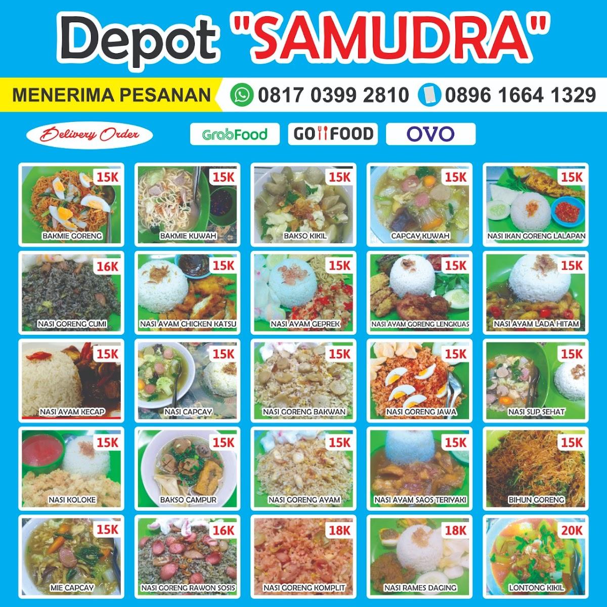 Menu at Depot samudra restaurant, Surabaya