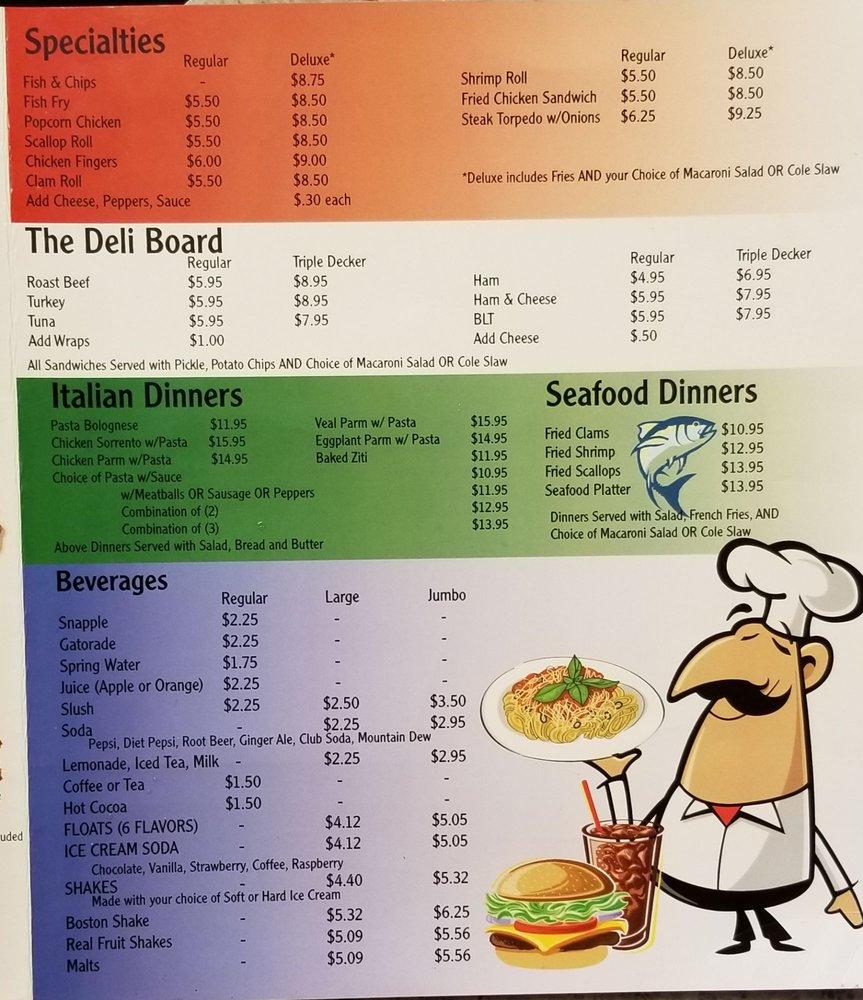 Menu at Franks restaurant, Newtonville