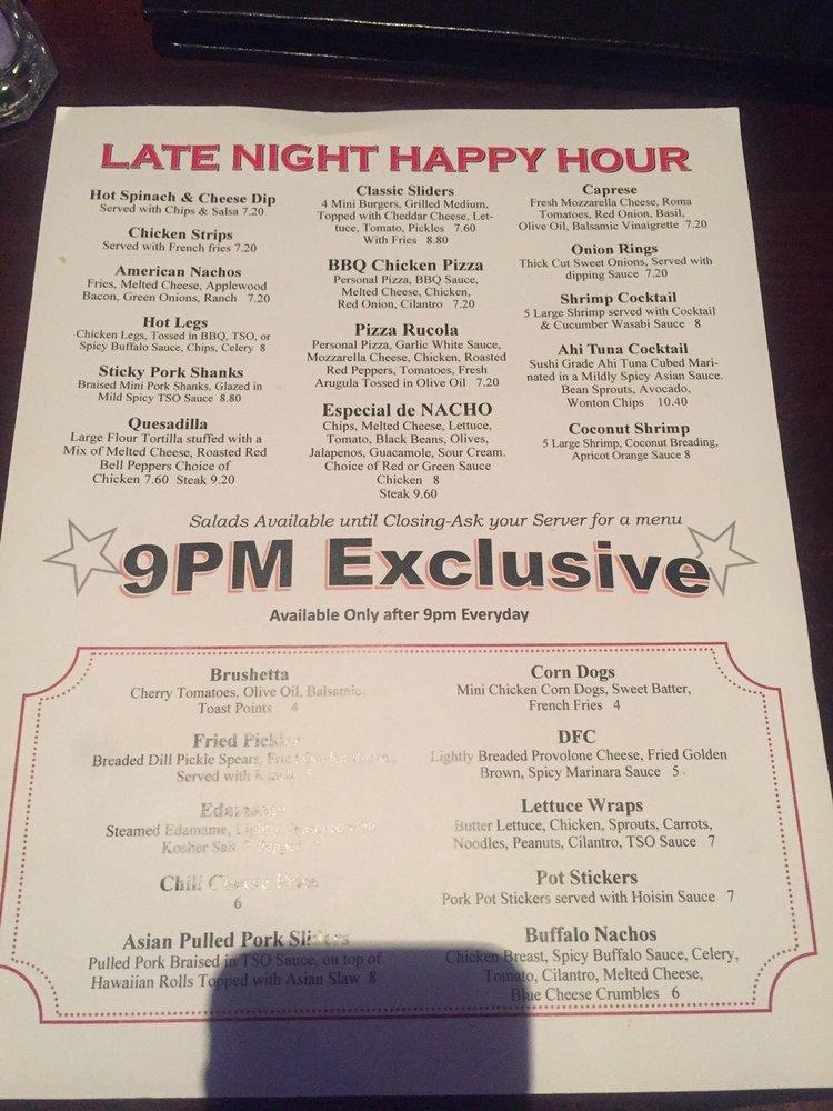 Menu at The Heights Restaurant & Bar, Upland, N Campus Ave