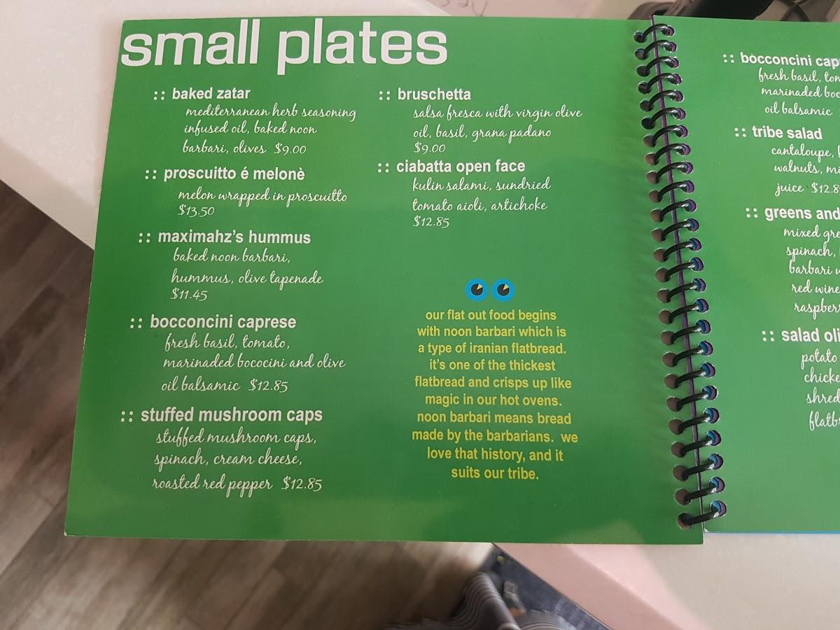 Menu at Tribe pub & bar, Red Deer