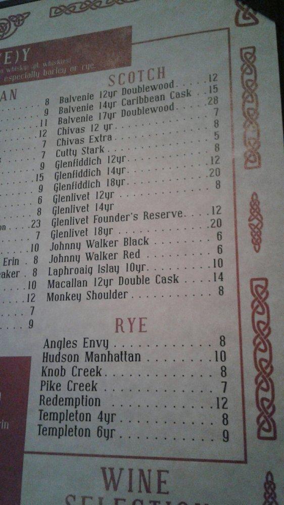 Menu at Kilt & Clover Irish Restaurant & Pub, Osage Beach
