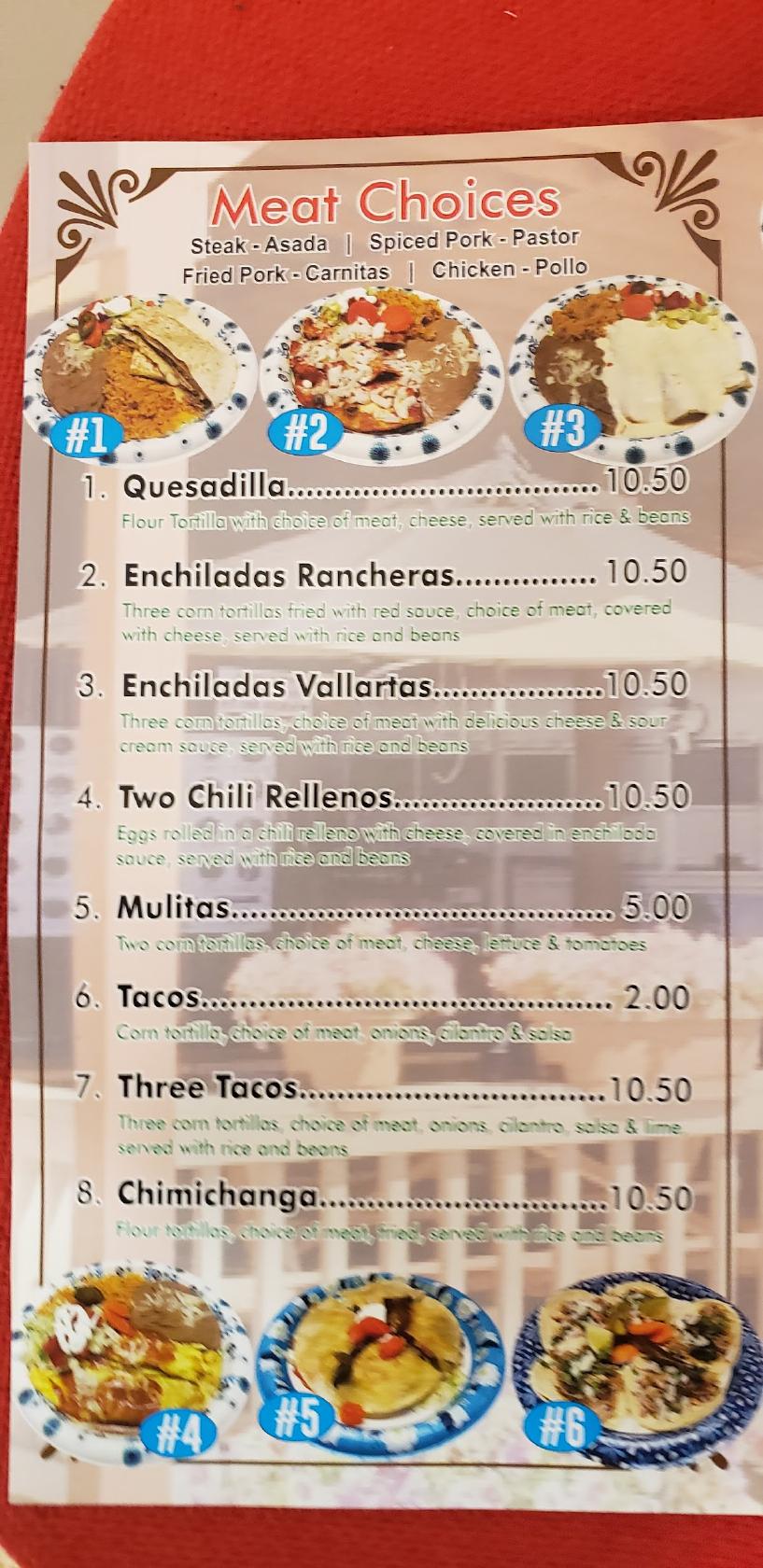 Menu at Taco Bus restaurant, Powell