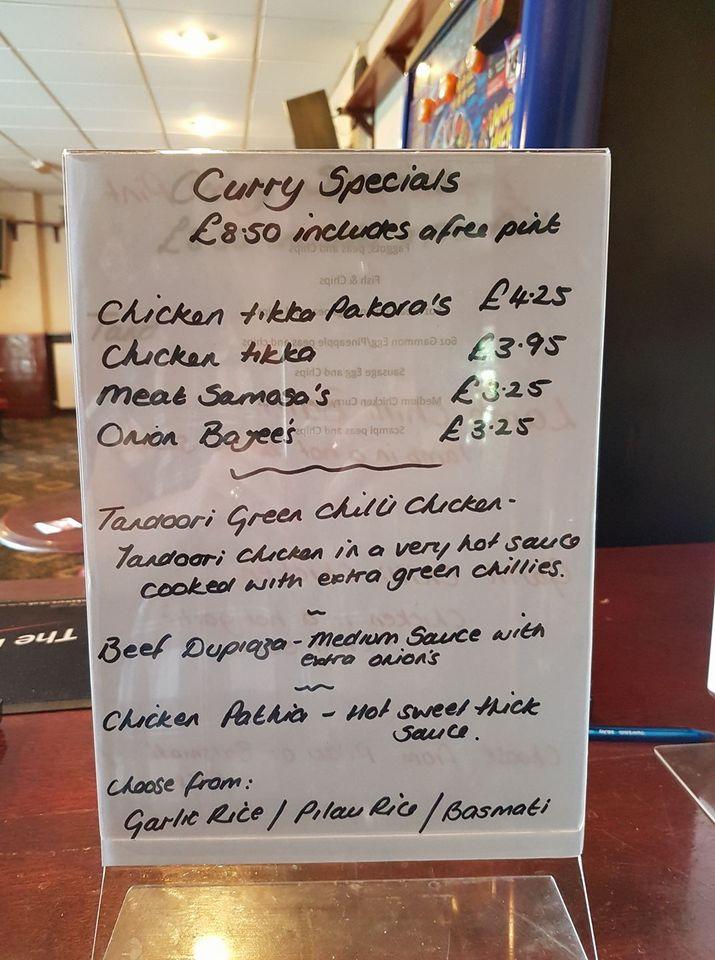 Menu at Ynysddu Hotel pub & bar, Ynysddu