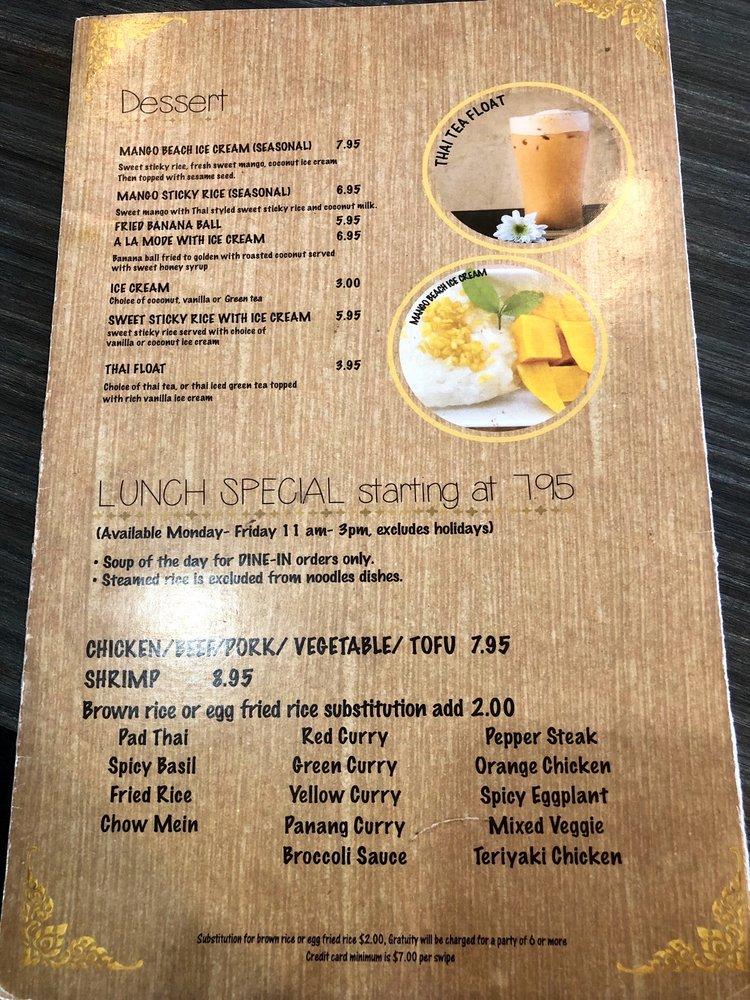 Menu at Amazing Thai restaurant, North Las Vegas, W Ann Rd #109