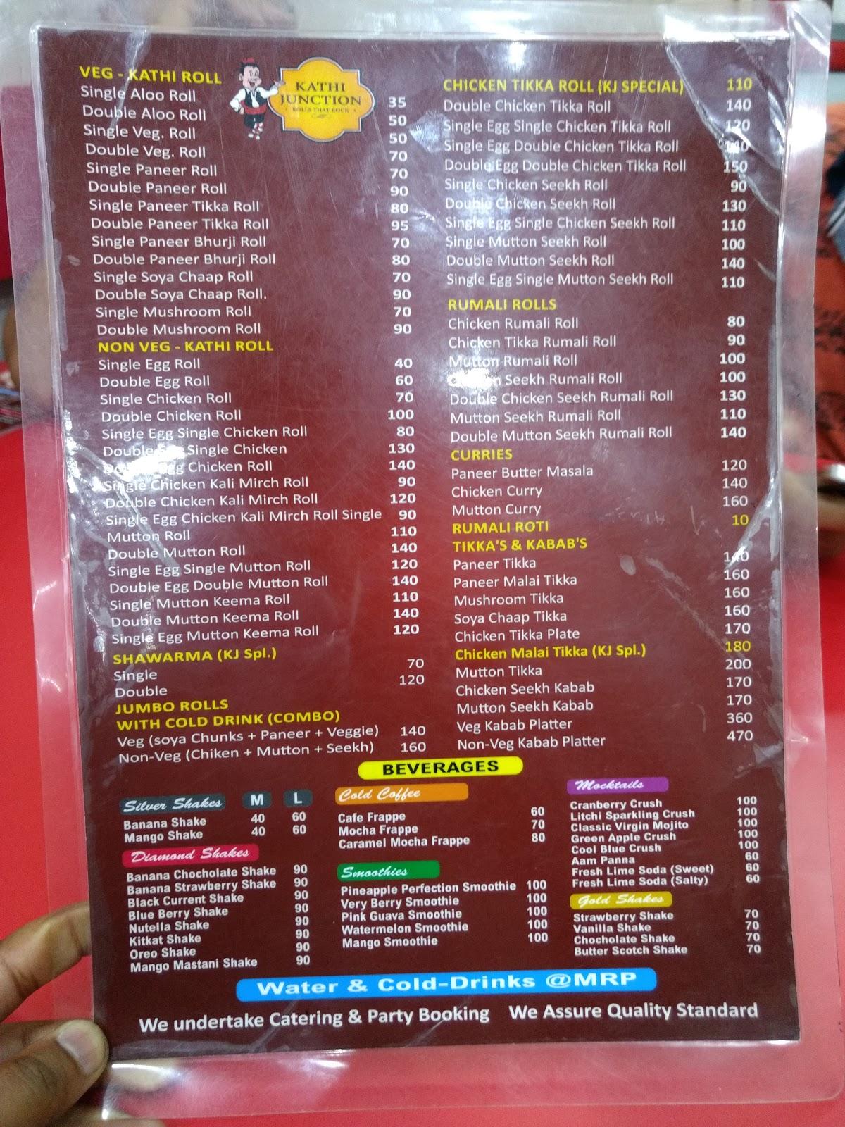 Menu at Kathi Junction, Greater Noida, shop 35 jagat plaza jagatfam gamma1