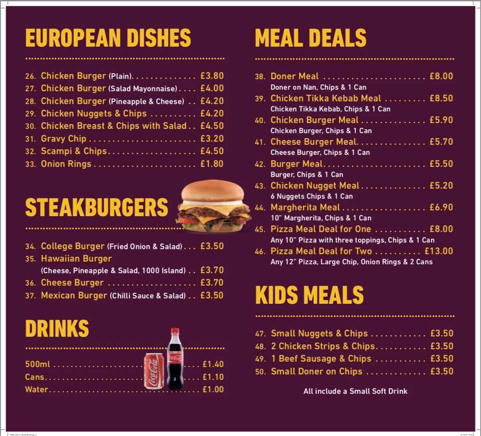 Menu at Lahore Kebab House restaurant, Newtownards