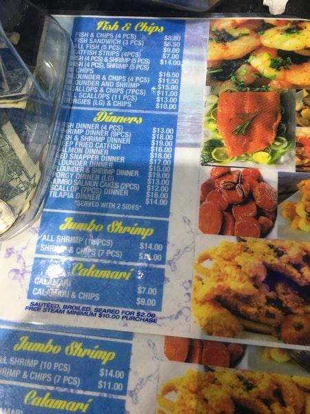 Menu at Lighthouse Fish Market restaurant, New York City, Frederick ...