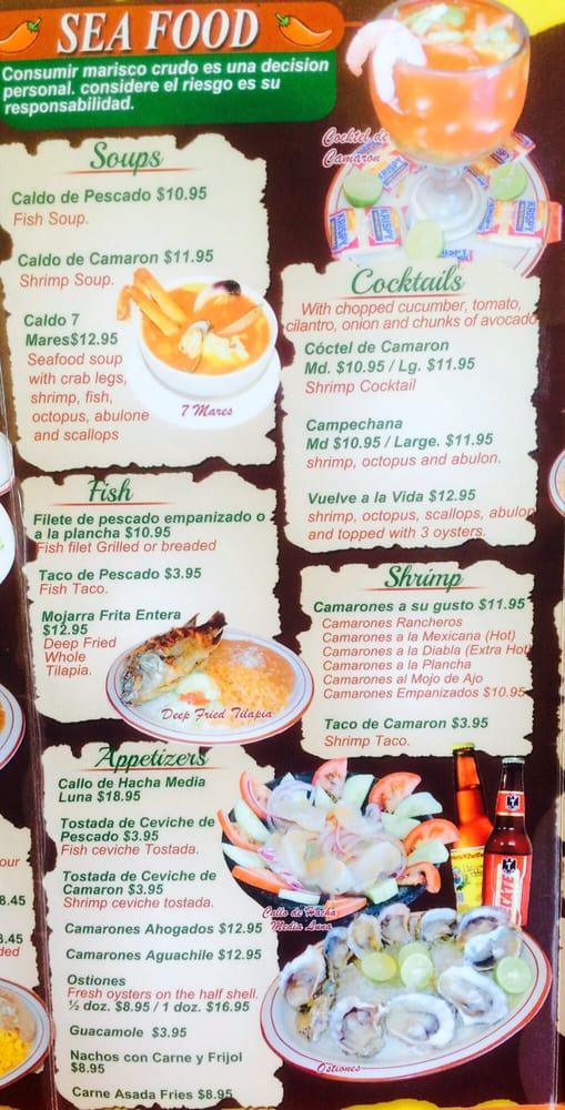 Menu at Allende Restaurant, Indio, Monroe St # 402