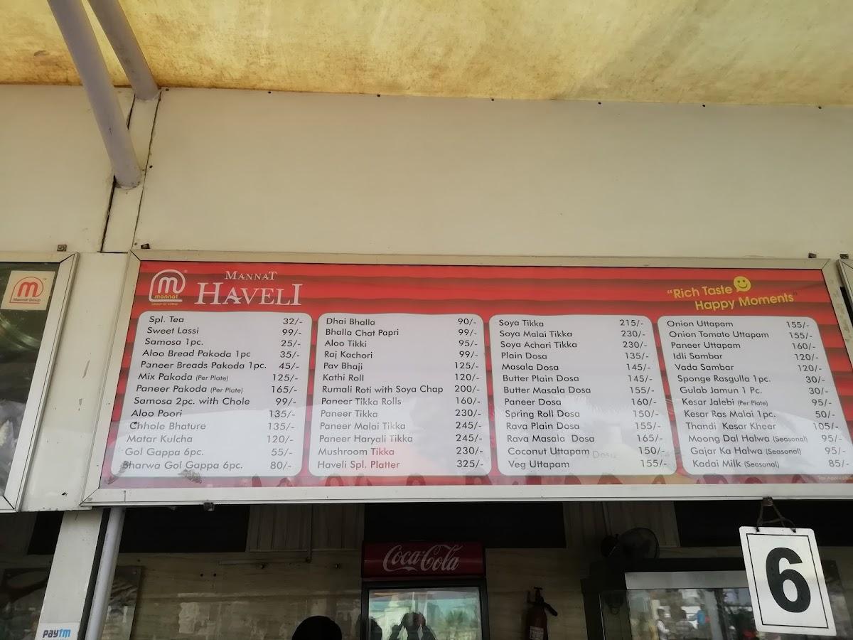 Menu at Mannat Haveli Murthal, Murthal