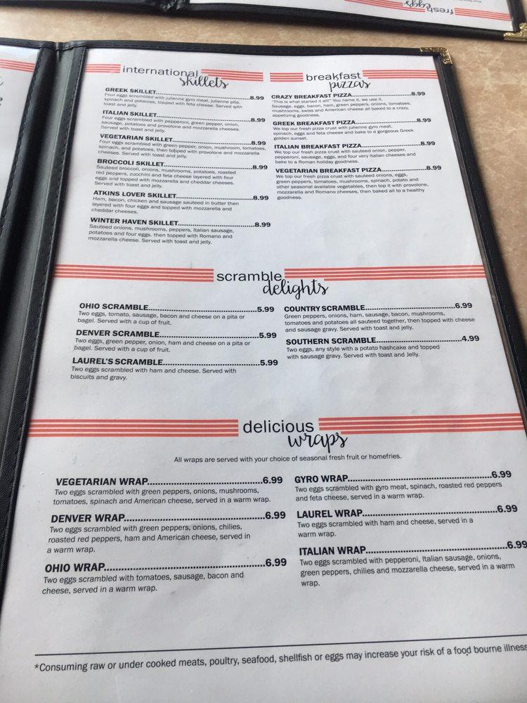 Menu at Pappou's Family Restaurant, Parma