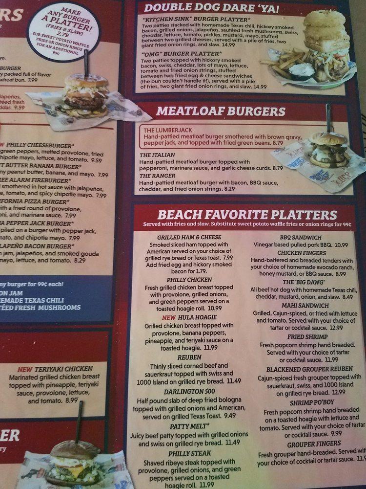 Menu at River City Cafe, Myrtle Beach, 208 73rd Ave N
