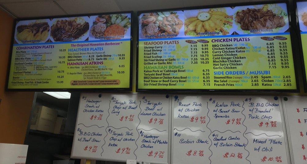 Menu at L&L Hawaiian Barbecue, Pearl City, Makolu St