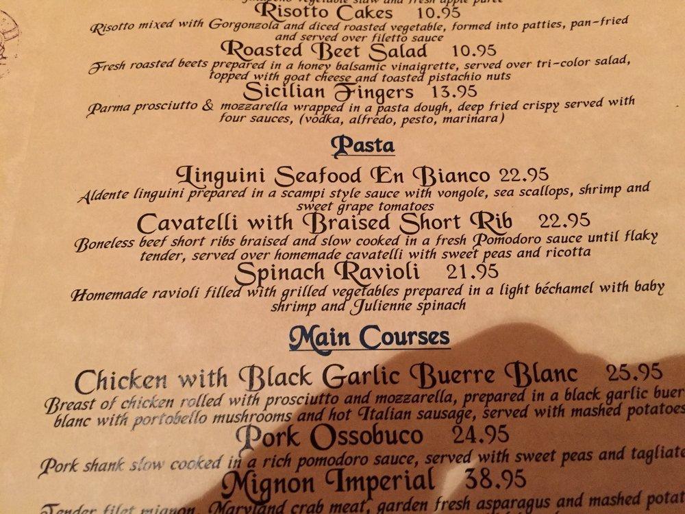 Menu at King Umberto pizzeria, Elmont