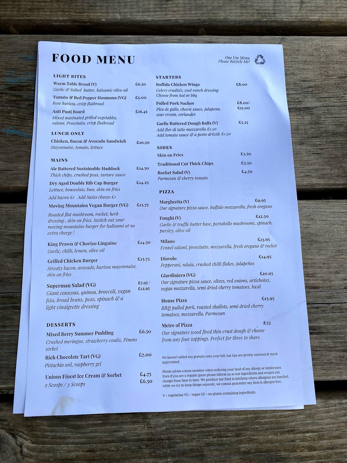 Menu at Sheep on Sheep Street pub & bar, Stow-on-the-Wold