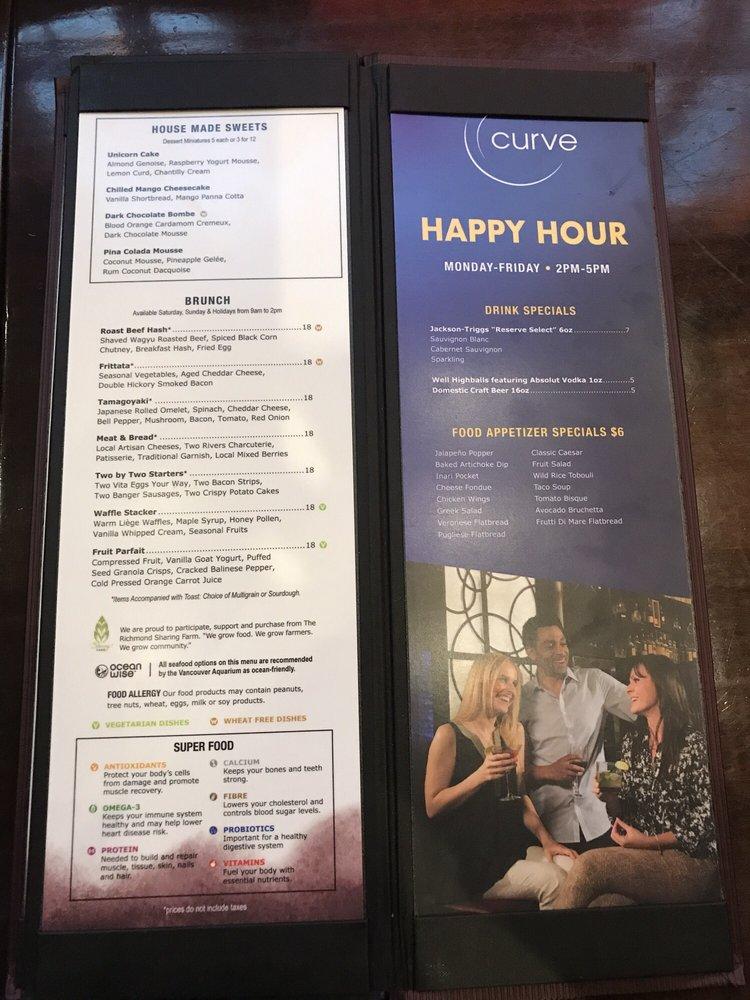 Menu at Curve Lounge pub & bar, Richmond