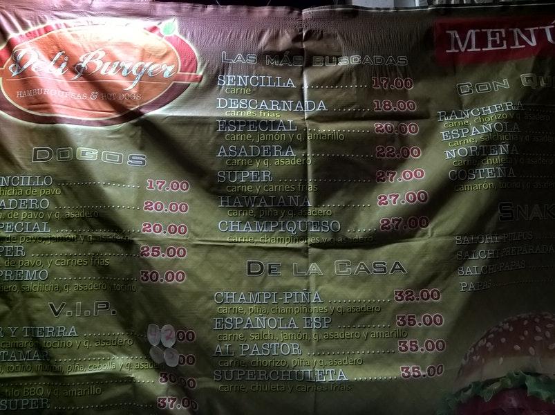 Menu at Deli Burger restaurant, Tepic, Sauces #117
