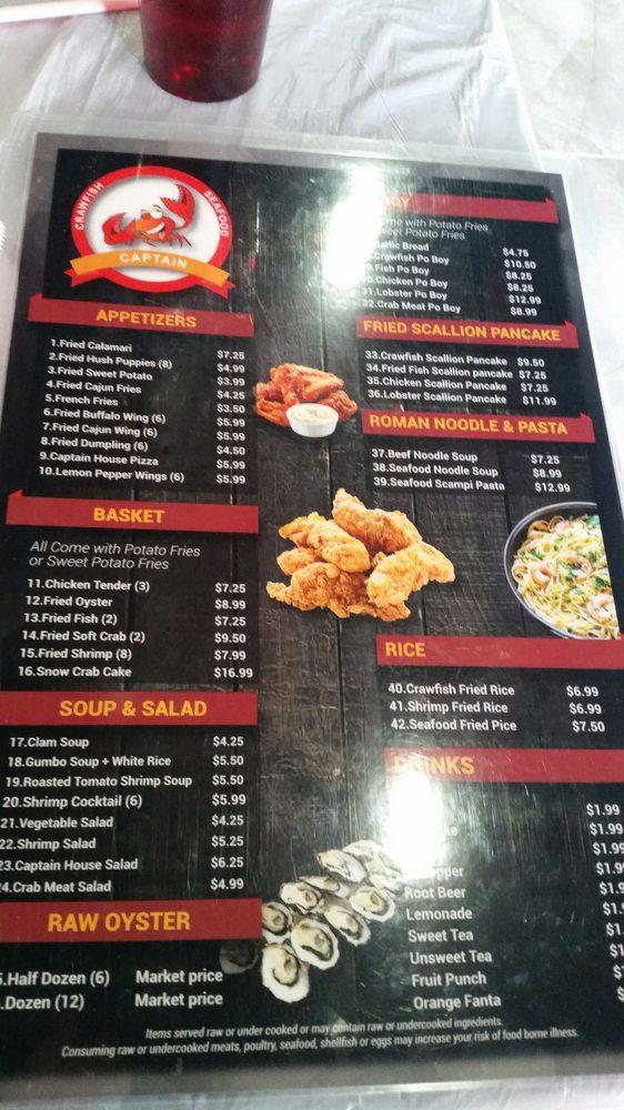 Menu at Captain Crawfish pub & bar, Humble