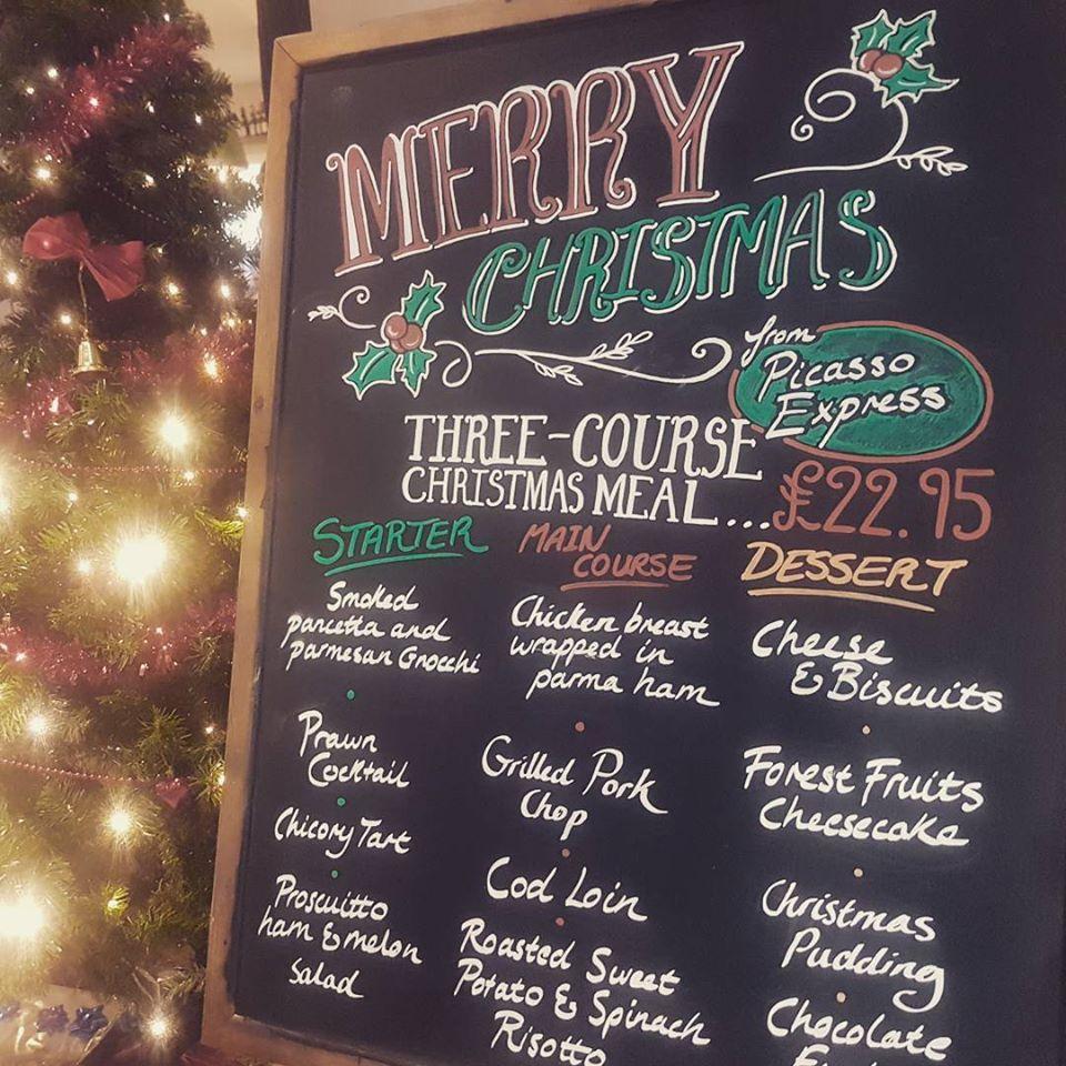 Menu at Picasso Express restaurant, Bexhill