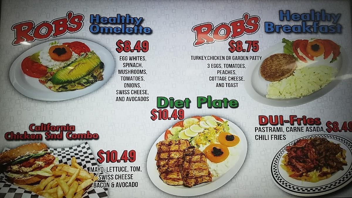 Menu at Rob's Grill restaurant, Baldwin Park