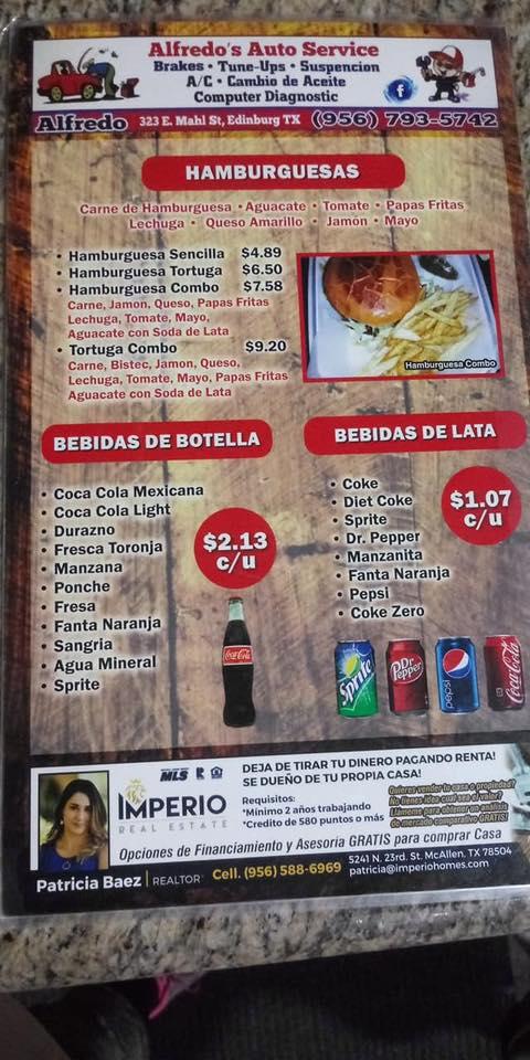 Menu at Taqueria El Vulcan #2 restaurant, Palmview