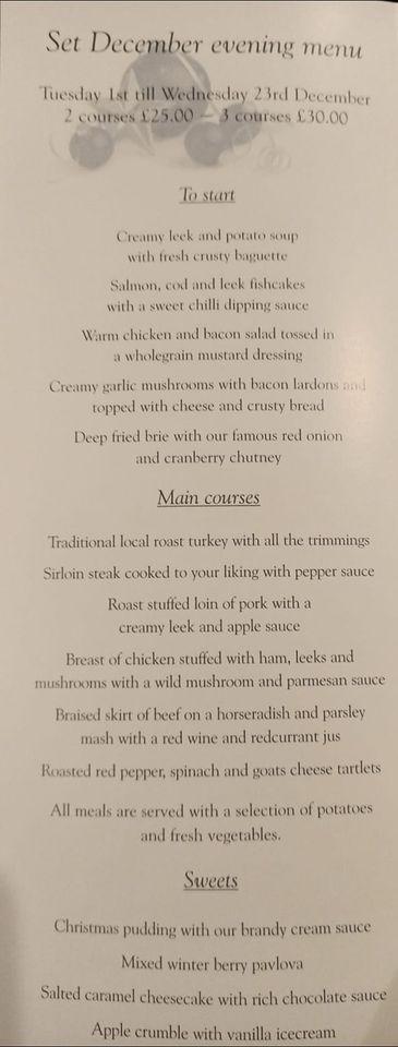 Menu at The Hall Inn Pub & Restaurant, Usk