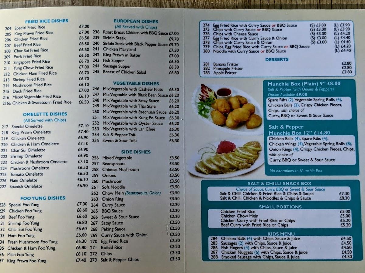 Menu at New World Chinese fast food, Alloa