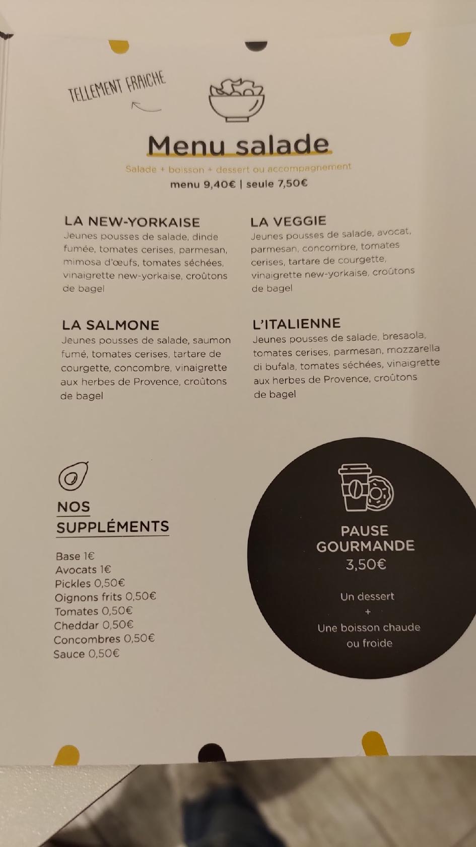 Menu at Bagel Corner - Bagel Donut Café, Nimes