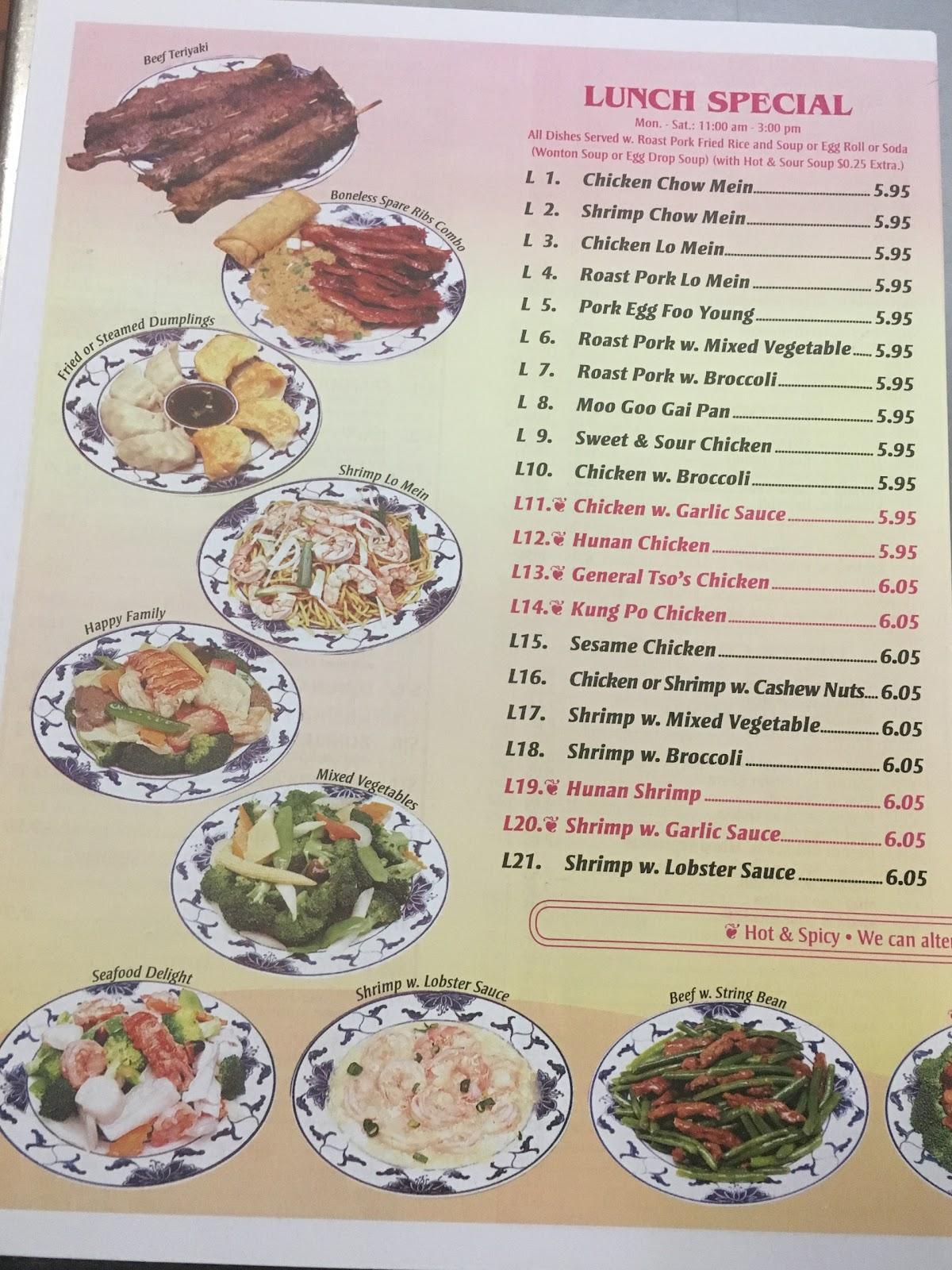 Menu at Five Star Chinese Restaurant, Manchester