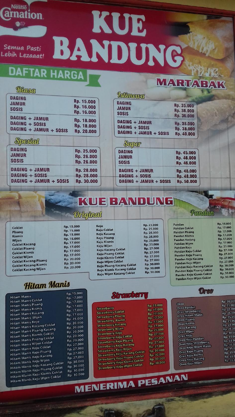 Menu at Martabak Raja Rasa Ngembal Rejo restaurant, Kudus