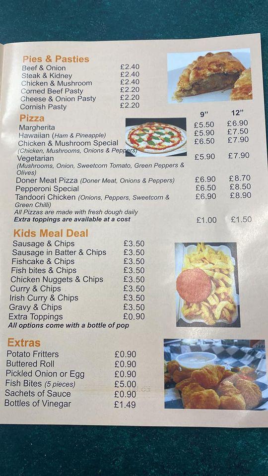 Menu at Twinz Fish Bar, Newport