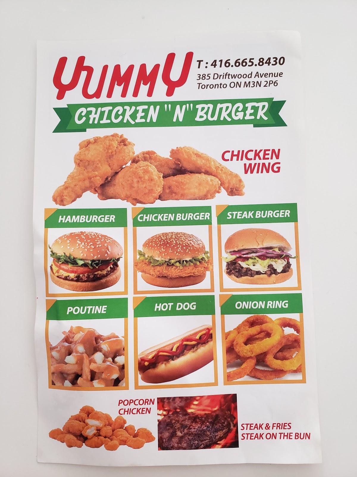 Menu at Yummy Chicken And Burger restaurant, Toronto, 385 Driftwood Ave