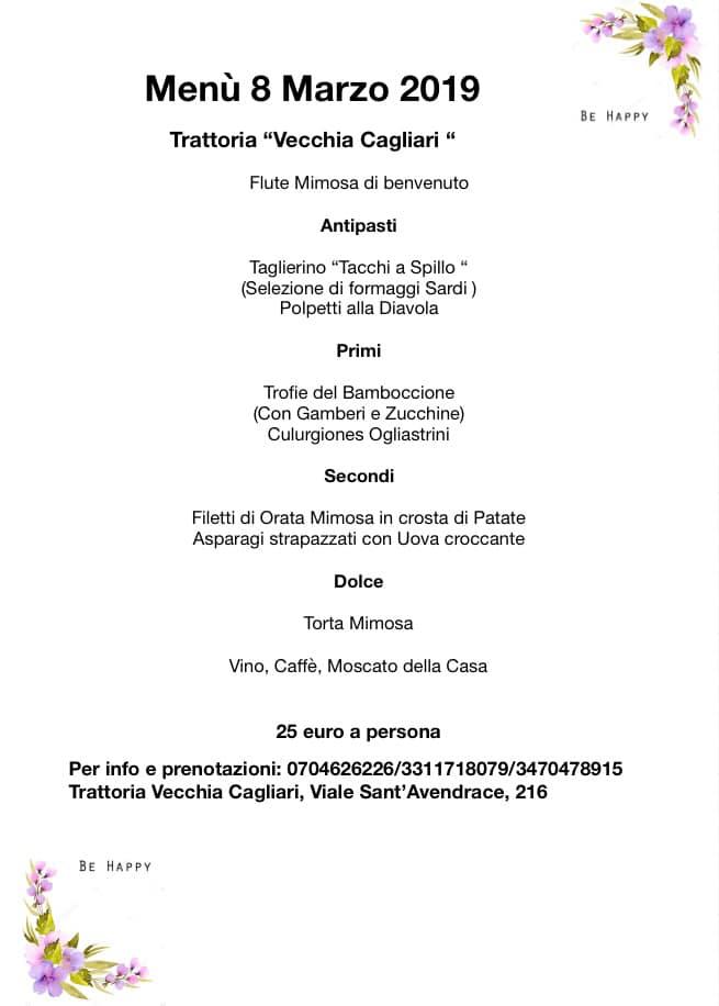 Menu da La Vecchia Cagliari ristorante, Cagliari, Viale Sant'Avendrace